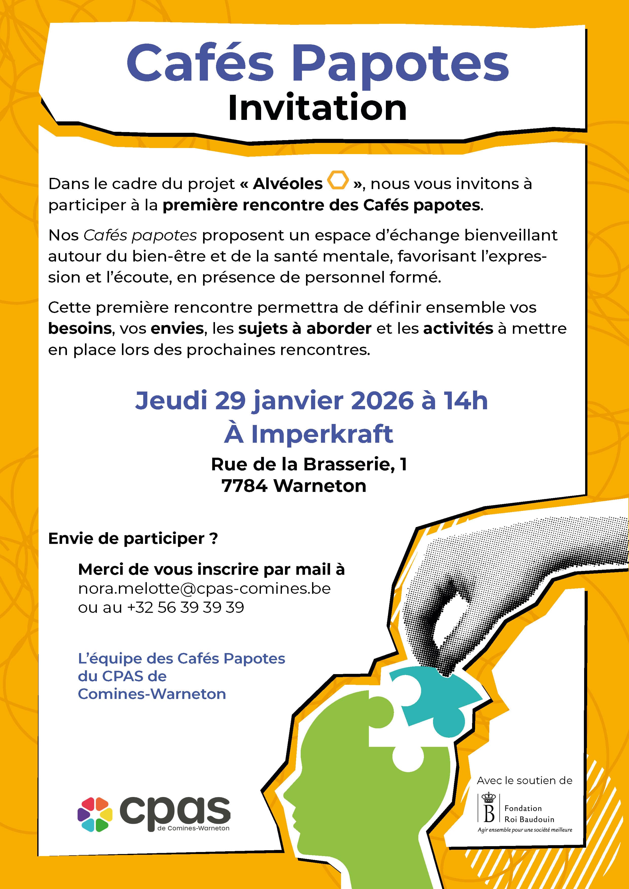 [Alvéoles] Et si on prenait un moment pour papoter ? - CPAS de Comines ...